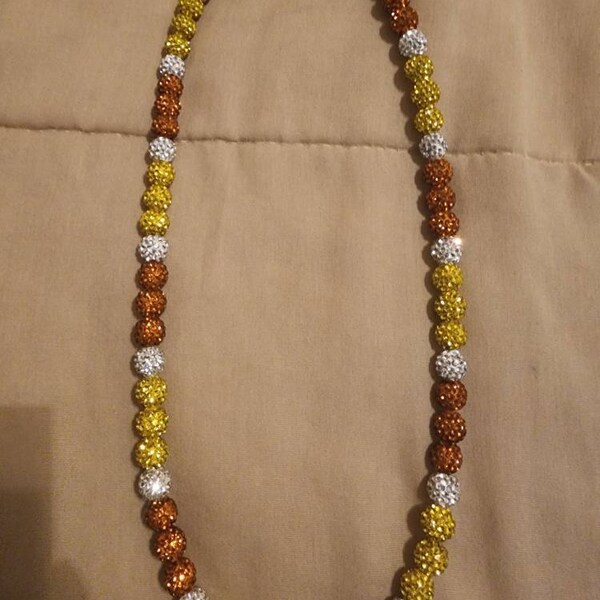 3 Color Sports Ice Drip Necklace Baseball Bling Softball Bling String ...