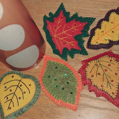 Felt Fall Leaf Ornament Sewing Pattern PDF Download - Etsy