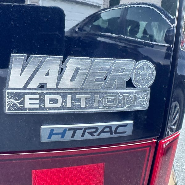Custom VADER EDITION Automobile Car Emblem - Etsy