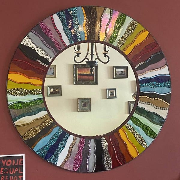 Hamsa Hand Mirror,hamsa Mosaic Mirror,hamsa Decoration - Etsy