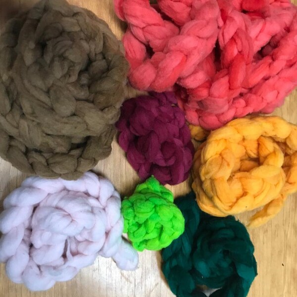 Merino Wool Top 100%, Spinning Fiber, Felting Fiber, Arts Fiber, Gift ...