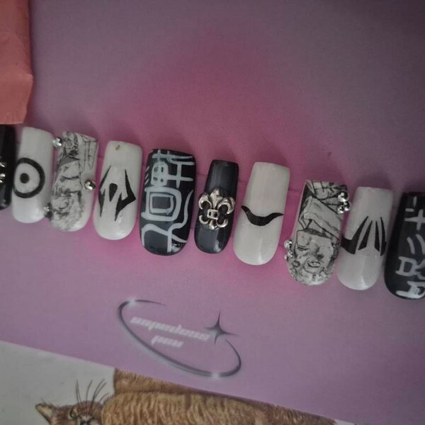 ATEEZ ANITEEZ Aesthetic Press on Nails Kpop Nails Coquette Nails Almond ...