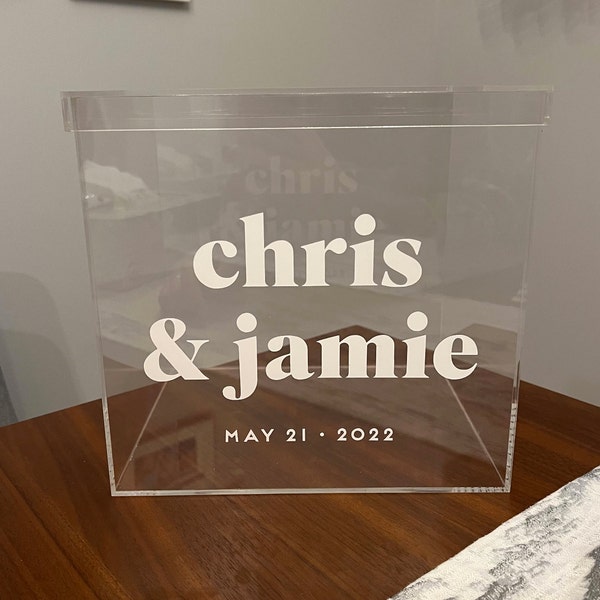 Personalized Wedding Card Box | Personalized Raised Text Card Box | 3D ...
