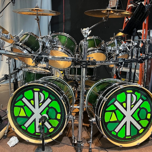 Custom Full Color Bass Drum Decal Vinyl Die Cut Sticker Fits Yamaha ...