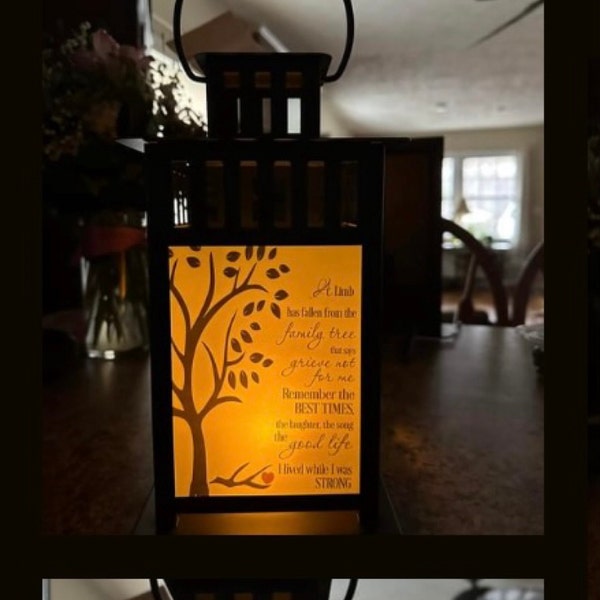 A Limb Has Fallen From Our Family Tree, Personalized Memorial Lantern ...