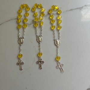 40 Pc Glass Cubes Baptism Favors Decades/ Mini Rosary / Communion ...