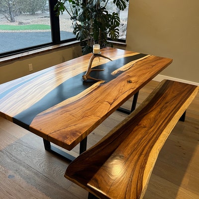 Live Edge Dining Tables Custom Monkey Pod Slabs Handmade - Etsy