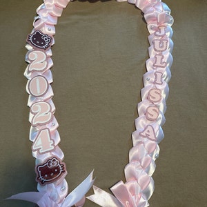 Pink Coquette Butterfly Lei Graduation Lei Ribbon Lei Coquette Lei ...