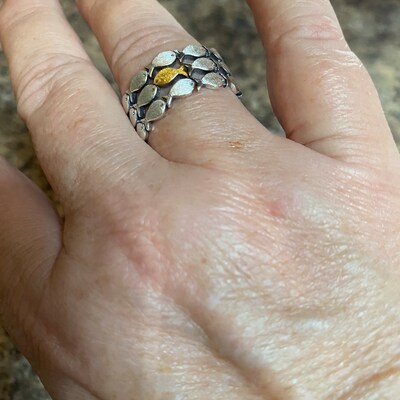 Swimming Against the Current. Sterling Adjustable Ring. School of Fish ...