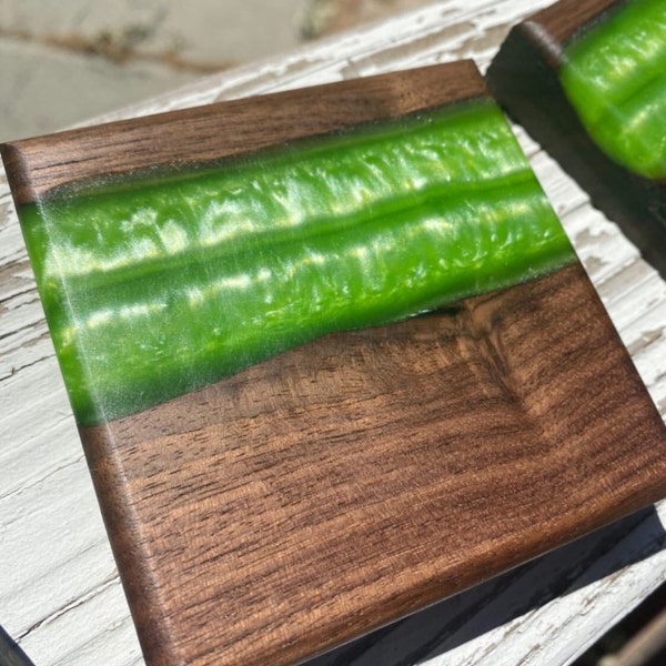 Handmade Custom Epoxy River Coasters - Etsy