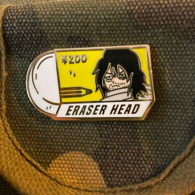 Eraser Head Hard Enamel Pin / Anime, Hero, Aizawa, Lapel Pin, Badge ...