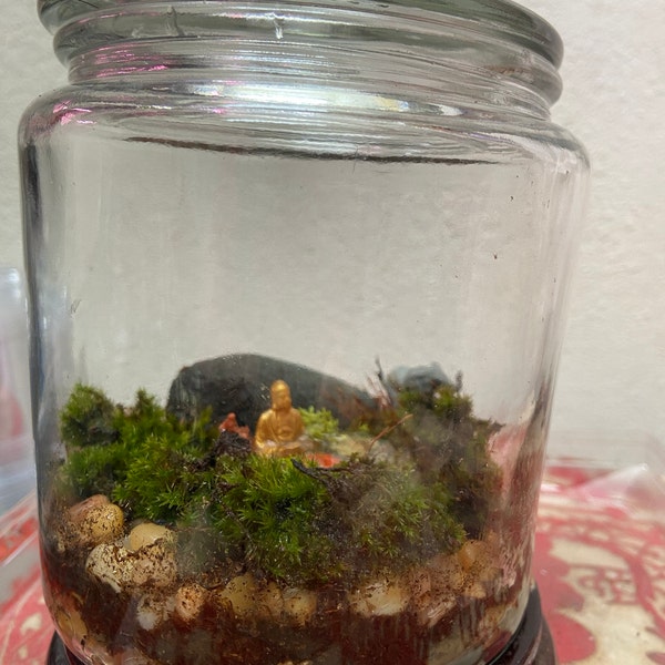 Koi Fish Nature Scene Diorama, Mini Lake Ecosystem Diorama, Tiny Bamboo ...