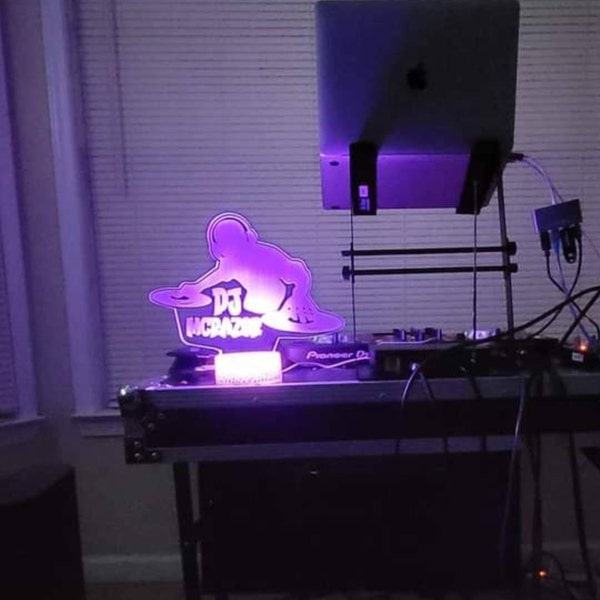 DJ Music Personalized LED Night Light - Custom Gift for Music Lovers ...