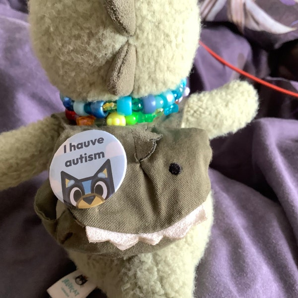 Blue and Orange Dog Inspired Art 32 Mm Pin Button Badge - Etsy