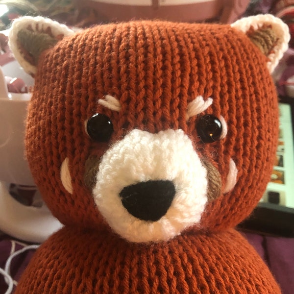 Red Panda - Circular Knitting Machine Pdf Pattern - Sentro Addi Express ...