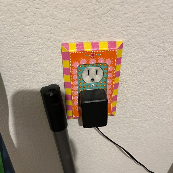 Hand Painted Two Plug Outlet Cover by Lynn Mcgrath "periwinkle" - Etsy