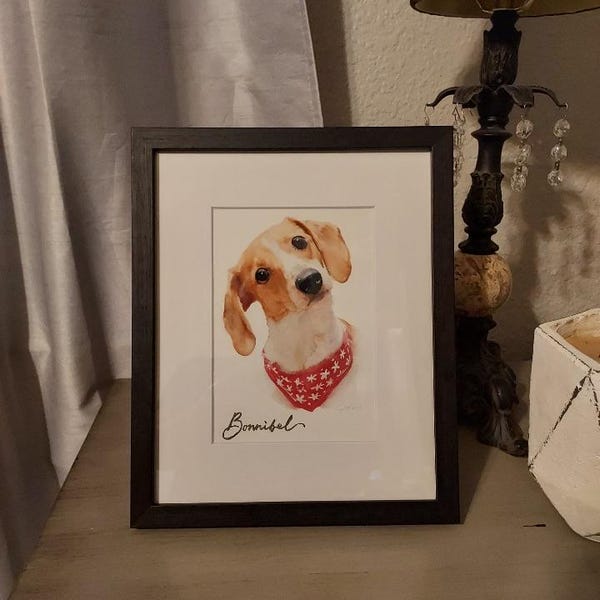 Mini Pet Portraits - Hand Sketched and Painted, Made to Order Custom ...