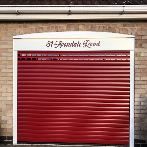 Script Address Sign Metal,garage Address Script,script House Numbers ...