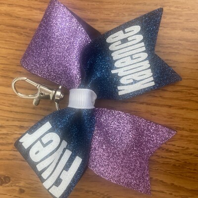 Cheer Bow Key Chain or Back Pack Bow. Customized in Your - Etsy