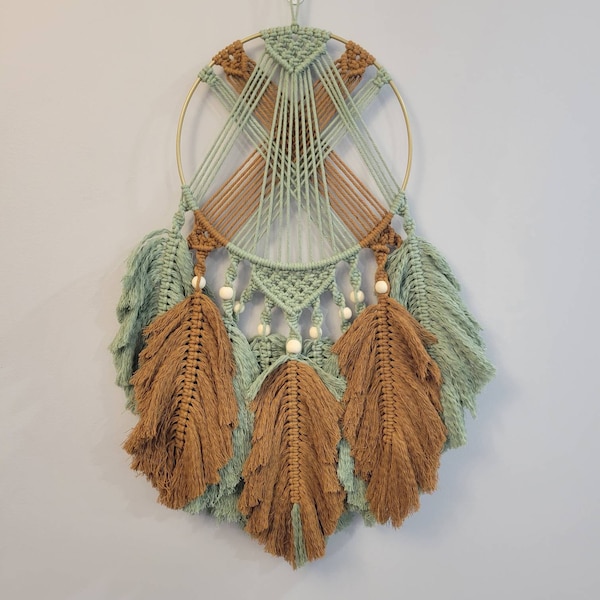 Dream Catcher Macrame Pattern PDF With Photos, DIY Macrame Dreamcatcher ...