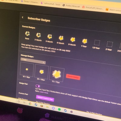 Yellow Star Magic Star Bottle / Twitch Sub / Bit Badges / Kawaii / Cute ...