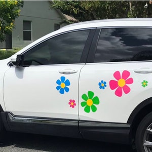 Flower Magnet Set of 7 Hippie Flower Car Magnets Removable - Etsy