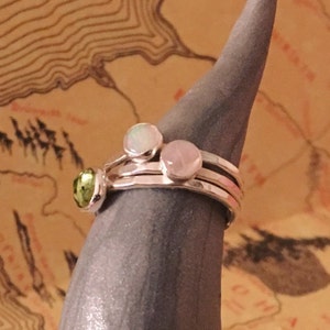 Roots Stack One Ring. Monogram Initial Stack Sterling - Etsy