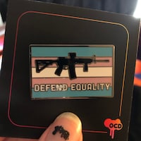 Defend Equality Trans Flag and Rifle Hard Enamel Pin - Etsy