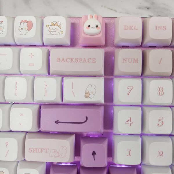 Cow and Bunny Keycap | Kawaii | Mechanical Keyboard - Etsy