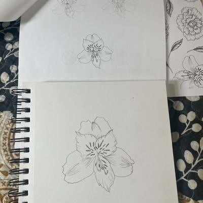 How to Draw Flowers Guidebook - Etsy