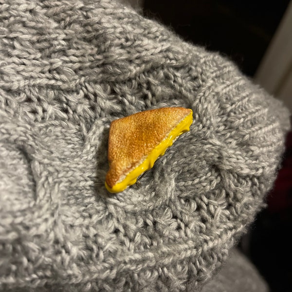 Grilled Cheese Pin, Cute Brooch 3D Food Pin, Food Jewelry, Cute Bar Pin ...
