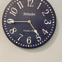 Navy Blue Wall Clock Large Wall Clock Choose From 8 Sizes. - Etsy Canada