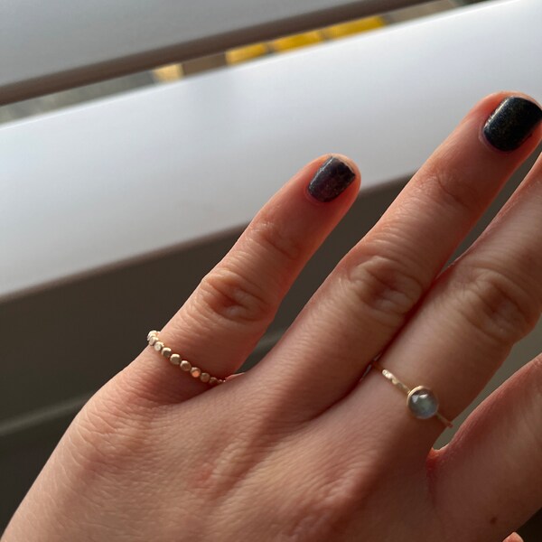 14k Gold Filled Ring, Gold Stackable Rings, Dainty Gold Ring Set, 14k ...