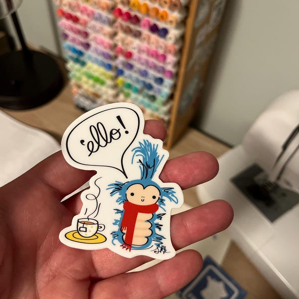 Ello Worm Sticker | Labyrinth Inspired Sticker | Labyrinth Worm Sticker ...