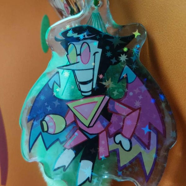Spamton NEO Deltarune Holographic Keychain - Acrylic and Epoxy Charm 2. ...