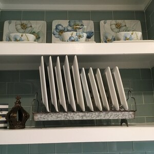 Vintage Style Kitchen Rack Plate Holder Drying Half Round Plate Rack ...