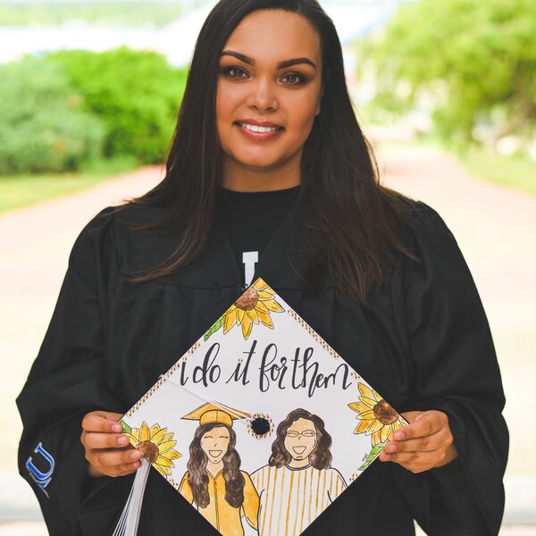 Painted Graduation Caps, Hand Painted Grad Cap, Custom Graduation Cap ...