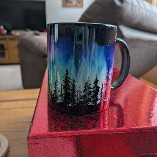 Northern Lights Coffee Mug Aurora Borealis Color Changing Coffee Mug ...