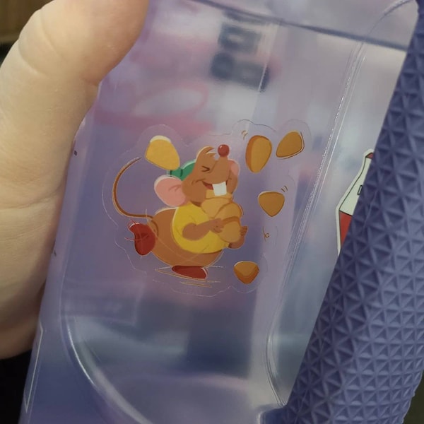 Greedy Gus Gus Transparent Sticker/ Cinderella Sketch Princess Sidekick ...