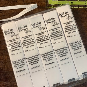 White Satin USA Tracking Label Custom Tracking Label CPSIA/CPSC ...