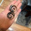 PAIR of Unique Organic Ebony Wood Spiral Tapers/plugs - Gauges 4g (5mm) Thru 0000 (12mm ...