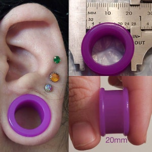 A Pair of Golden Brilliant Gem Sparkle Teardrop Double Flared Plug ...