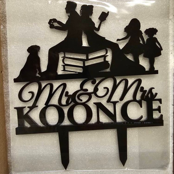Gamer and Book Reader Cake Topper, Gaming Themed Wedding Cake Topper ...