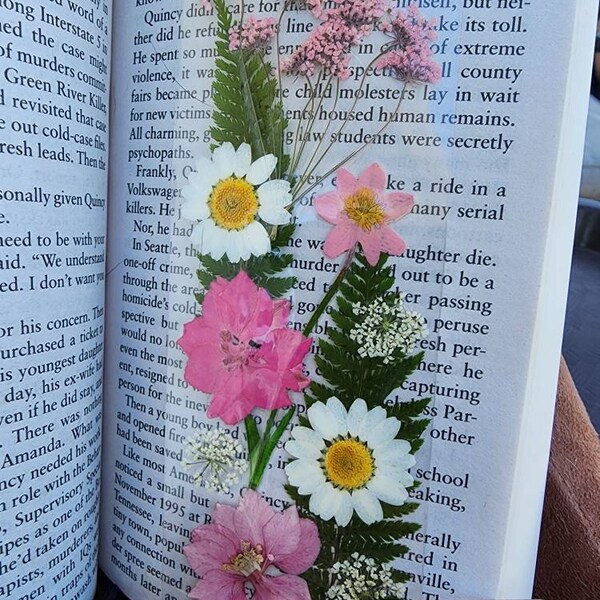 Pressed Floral Bookmarks | Real Dried Flowers | Gift for Readers | Book ...