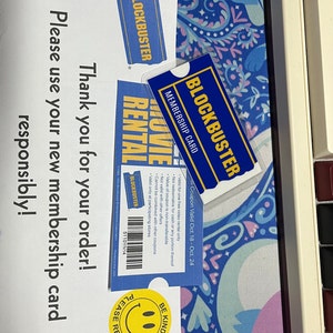 Blockbuster Membership Card - Etsy