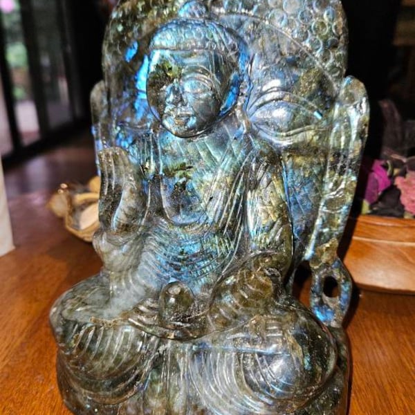 Natural Hand Carved Ruby Goddess Lakshmi Pendant Carving Crystal Art ...