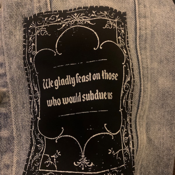 Addams Family Credo Small Patch - Etsy