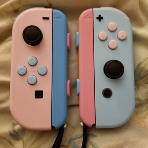 Custom Pastel Baby Pink and Blue Nintendo Switch Joy-con | Etsy