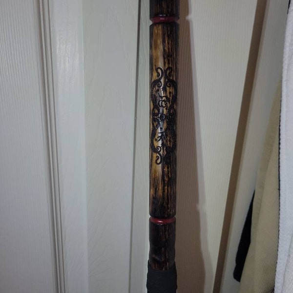 Cthulhu Quarterstaff Solid Oak Walking Stick Eldritch Horror Wood ...