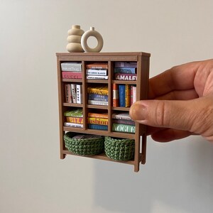 3D Dollhouse STL Files Modern House Bookcase and Basket STL Files for ...